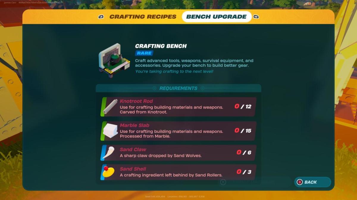 Lego Fortnite: How to Upgrade Your Crafting Bench – The Gamer Station